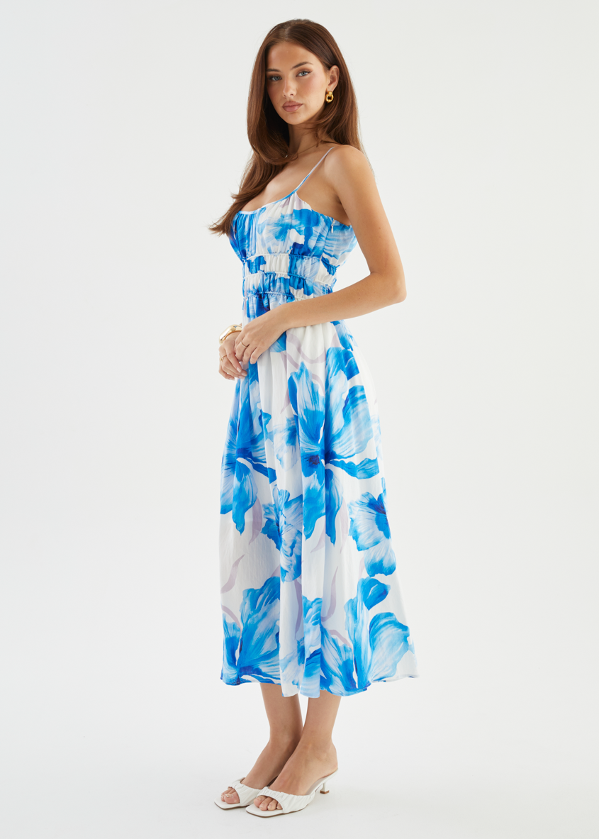 Rylie Maxi Dress - Blue Flowers – Gingham & Heels