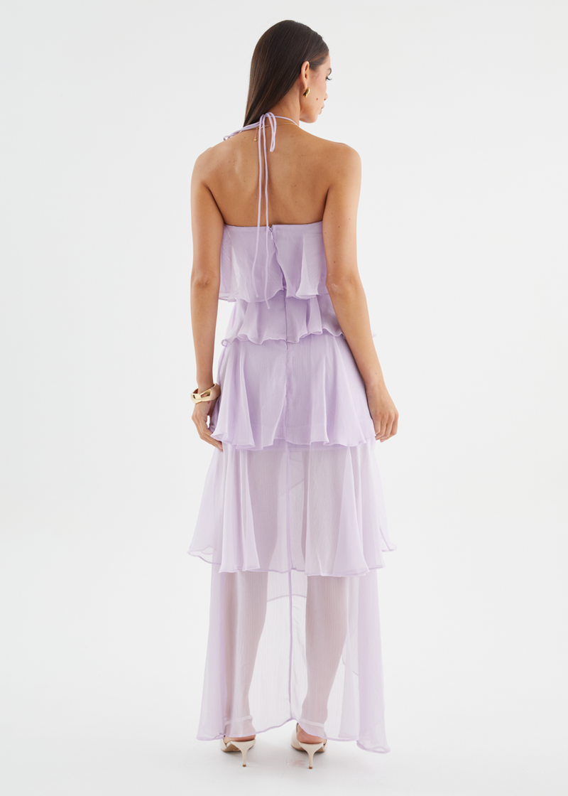 Telaena Halter Maxi Dress - Lilac – Gingham & Heels