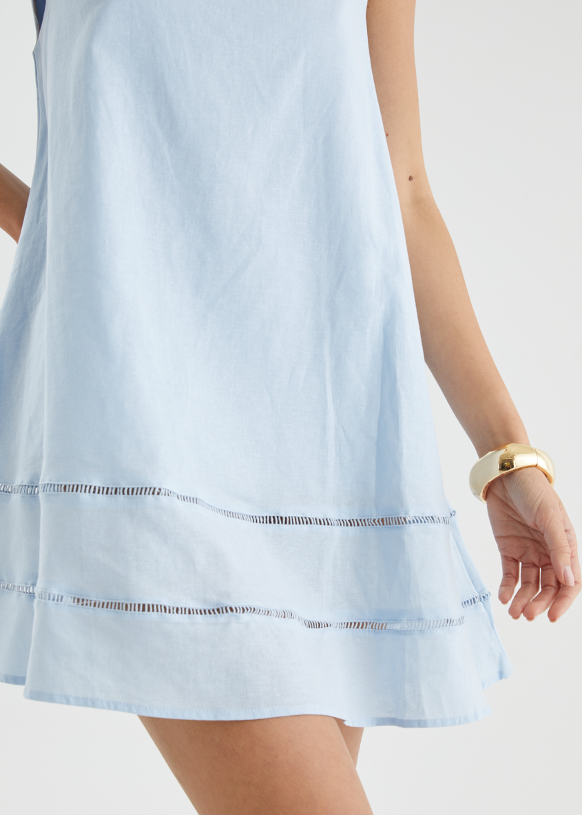 Danyella Dress - Blue – Gingham & Heels