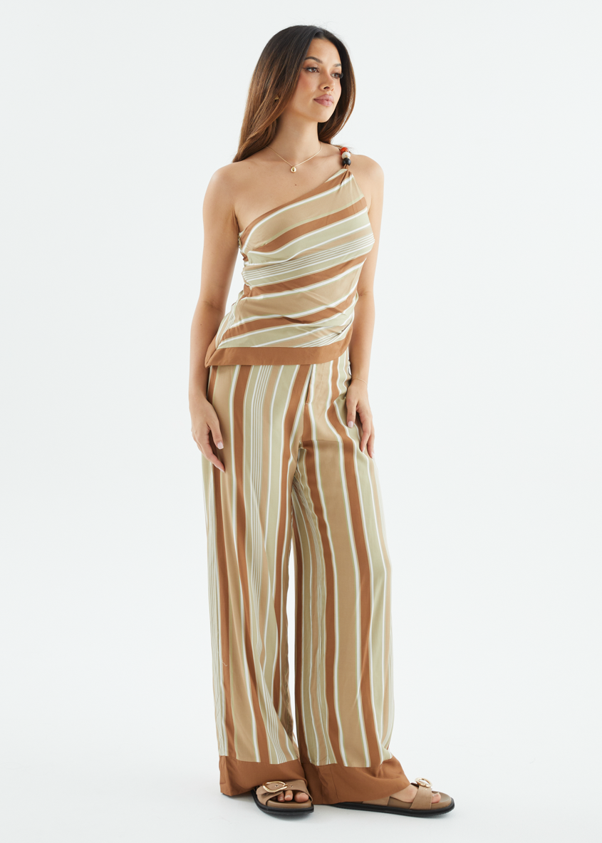 Geneva Set - Khaki Stripe – Gingham & Heels