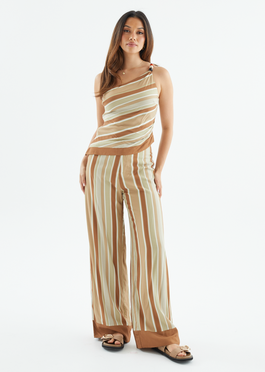 Geneva Set - Khaki Stripe – Gingham & Heels