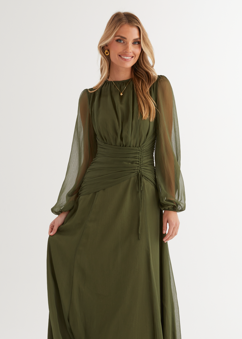 Starstruck Maxi Dress - Olive – Gingham & Heels