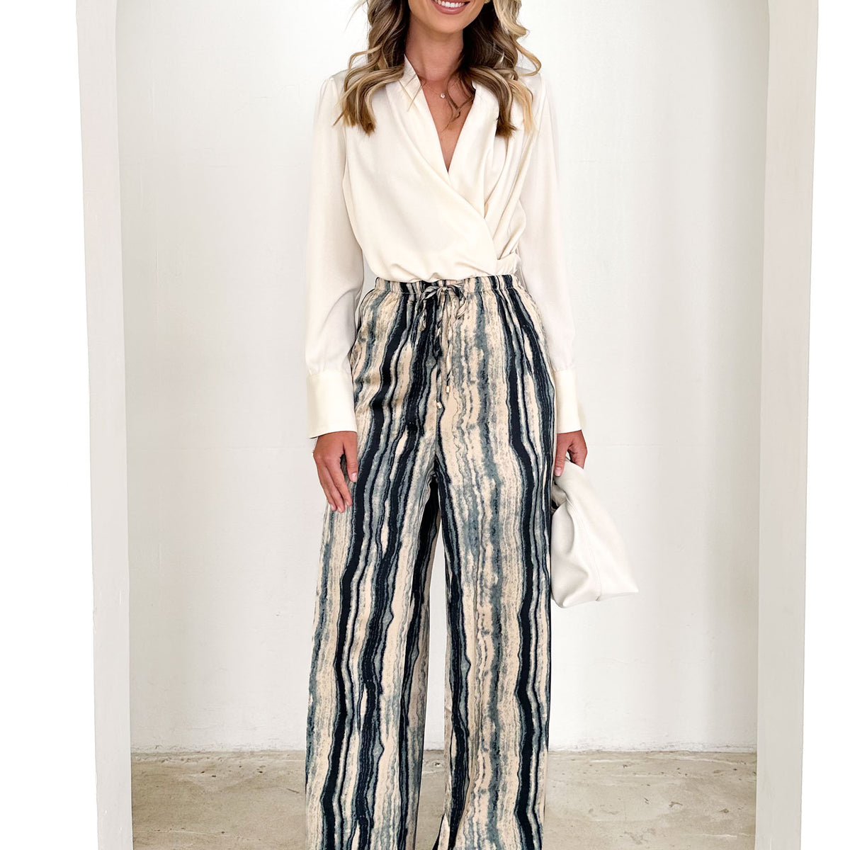 Lanrae Pants - Teal Multi – Gingham & Heels