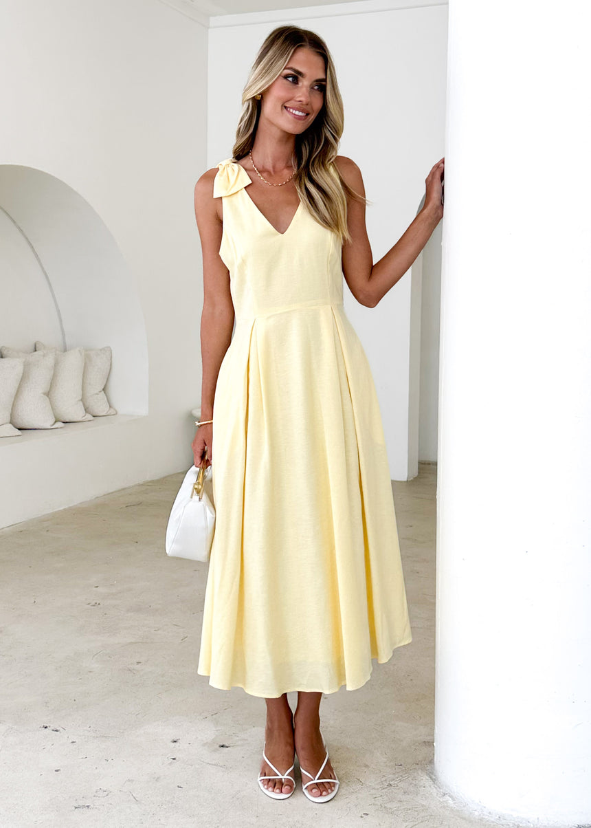Pacifica Midi Dress - Lemon