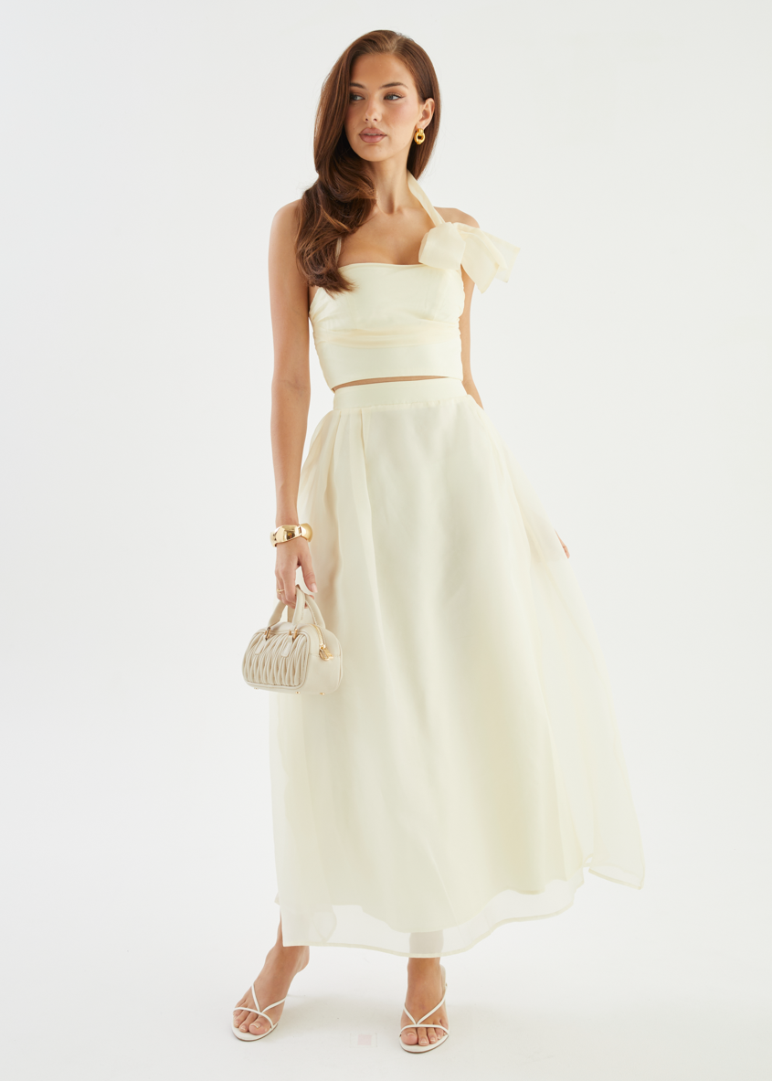 Kailah Halter Crop - Butter – Gingham & Heels