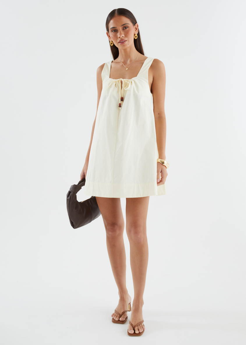 Kamdyn Dress - Buttermilk – Gingham & Heels
