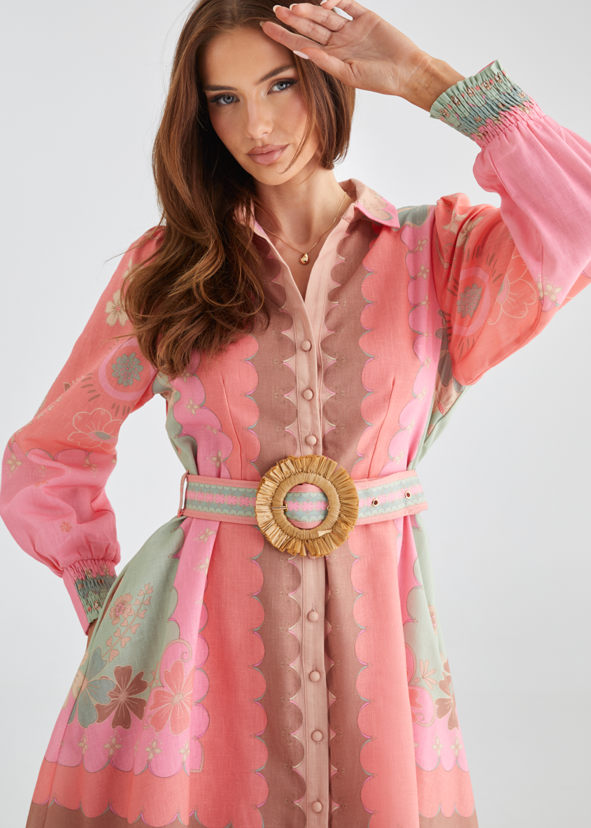 Sacramento Dress - Melon Floral – Gingham & Heels