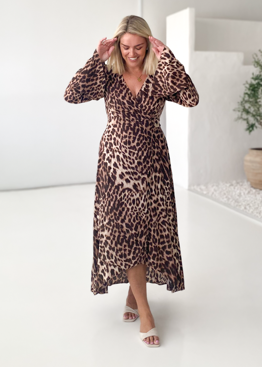 Moda Maxi Dress - Leopard – Gingham & Heels