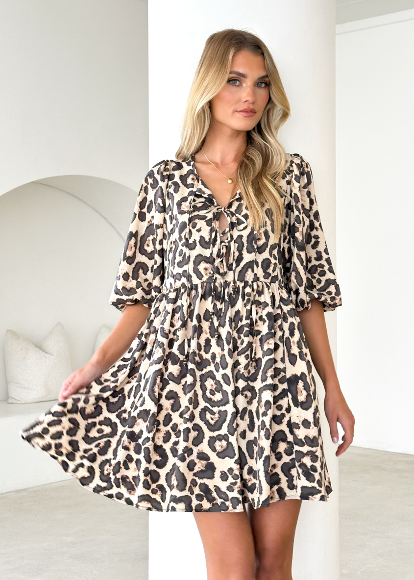 Marisol Dress - Leopard – Gingham & Heels
