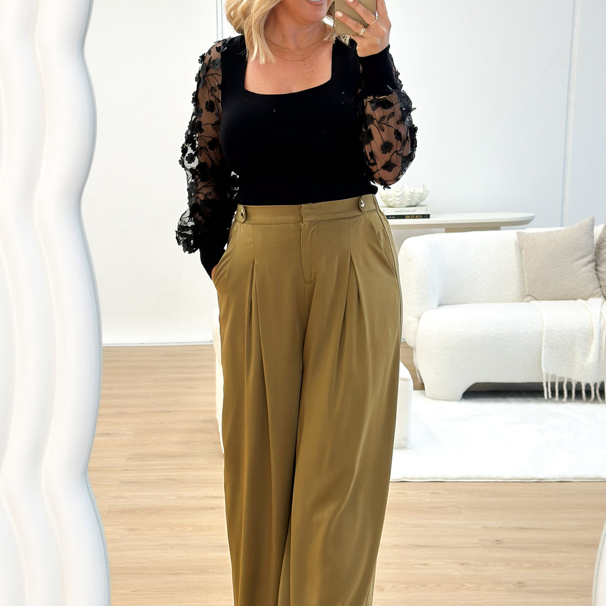 Selor Pants - Olive – Gingham & Heels