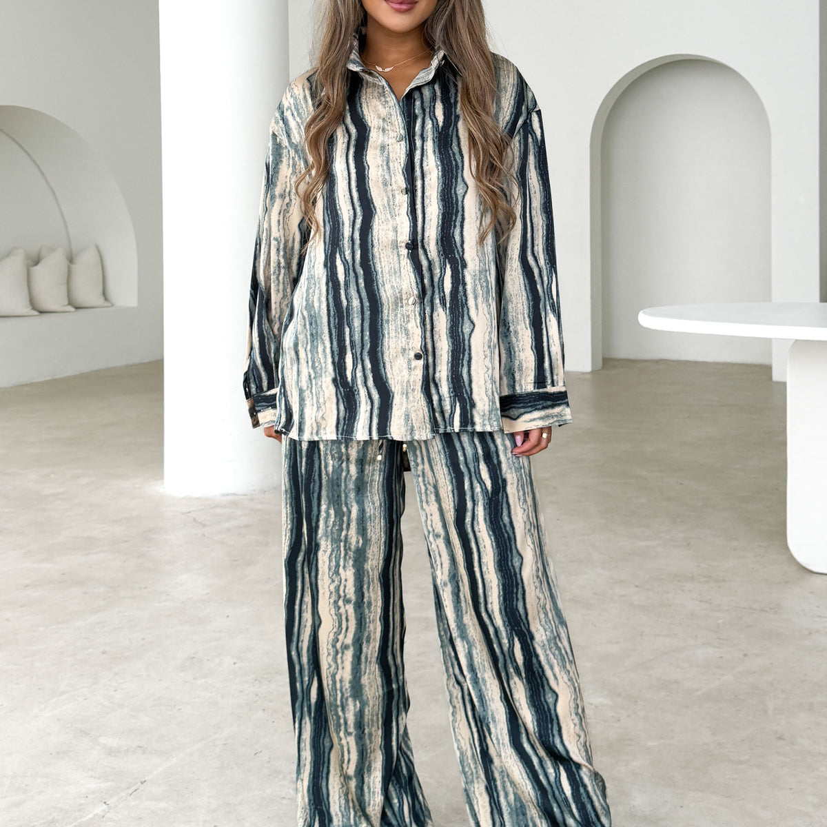 Lanrae Shirt - Teal Multi – Gingham & Heels