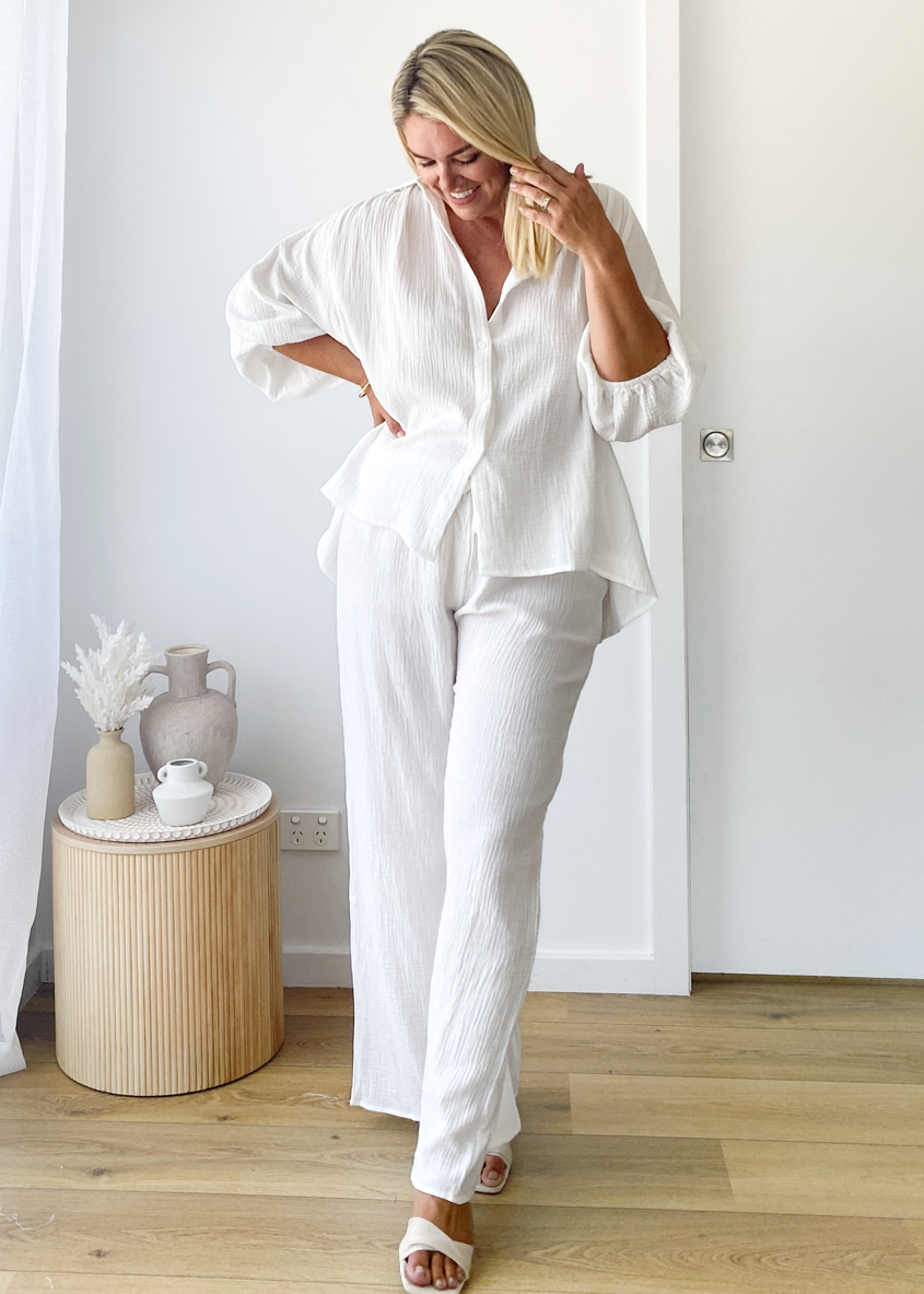 Monty Pants - Off White – Gingham & Heels