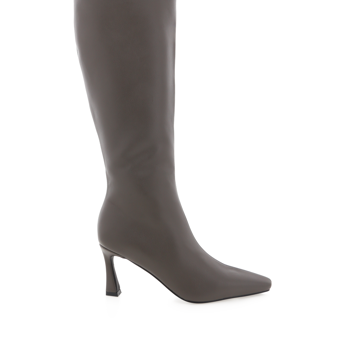 Shyla Knee High Boots - Greige – Gingham & Heels