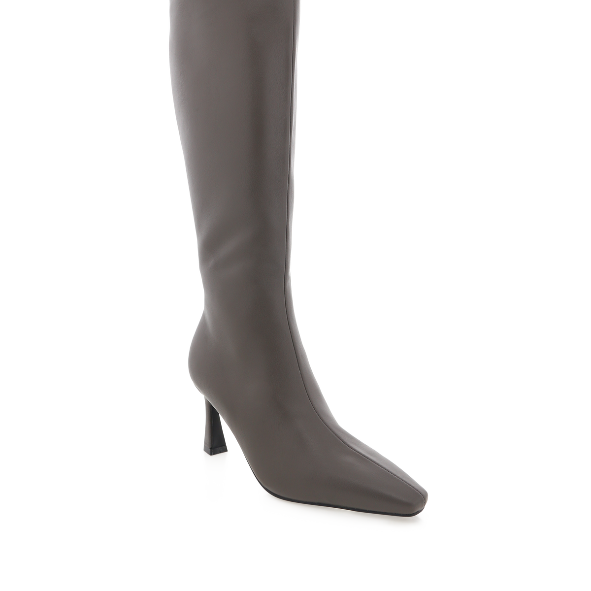 Shyla Knee High Boots - Greige – Gingham & Heels