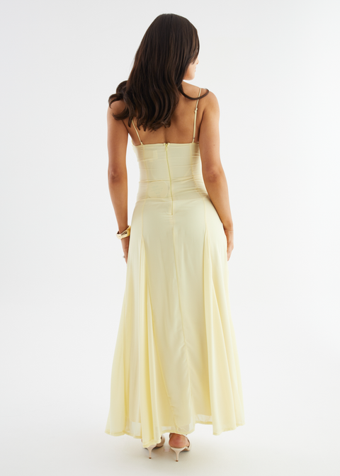 Lessia Maxi Dress - Butter – Gingham & Heels