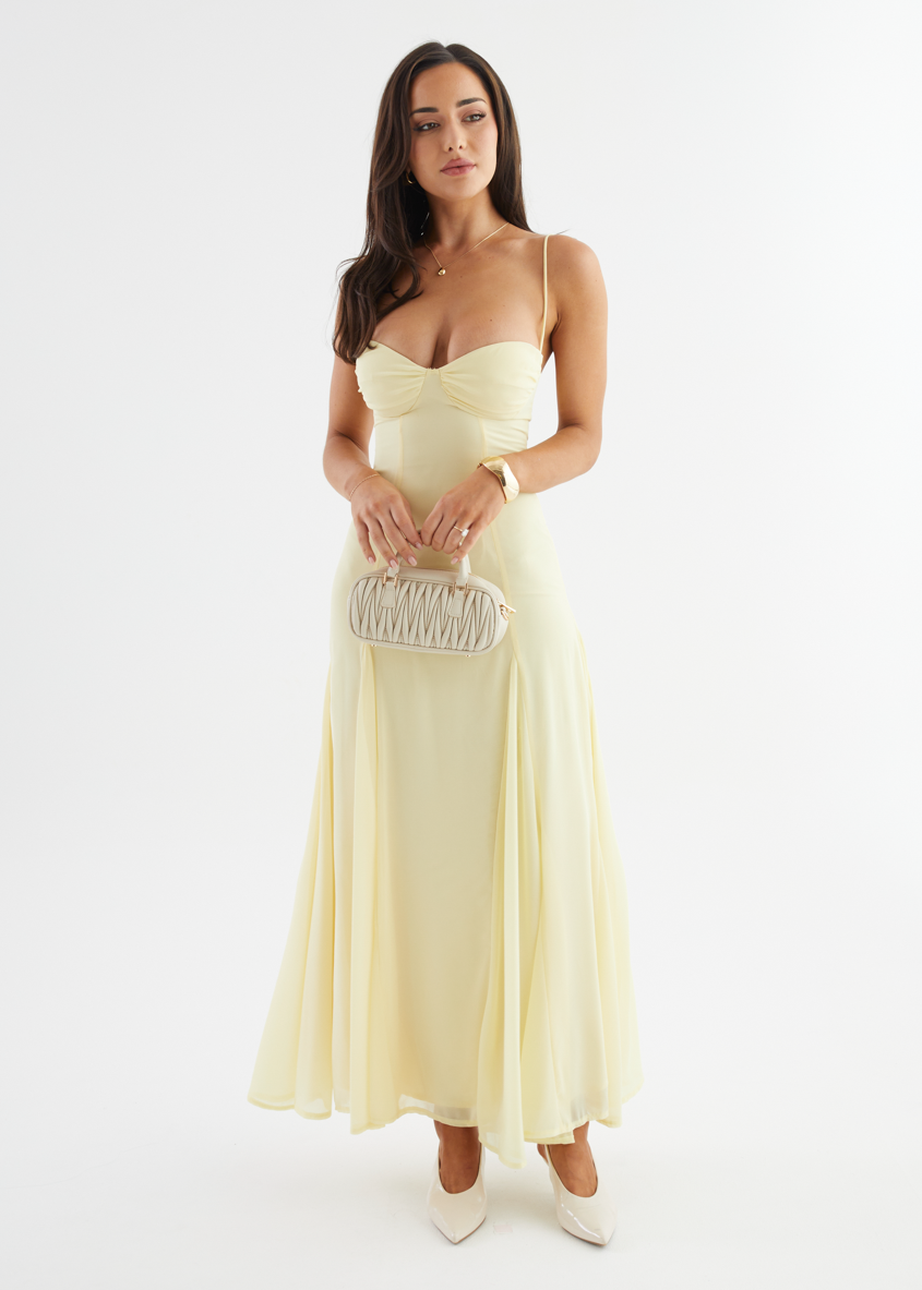 Lessia Maxi Dress - Butter – Gingham & Heels